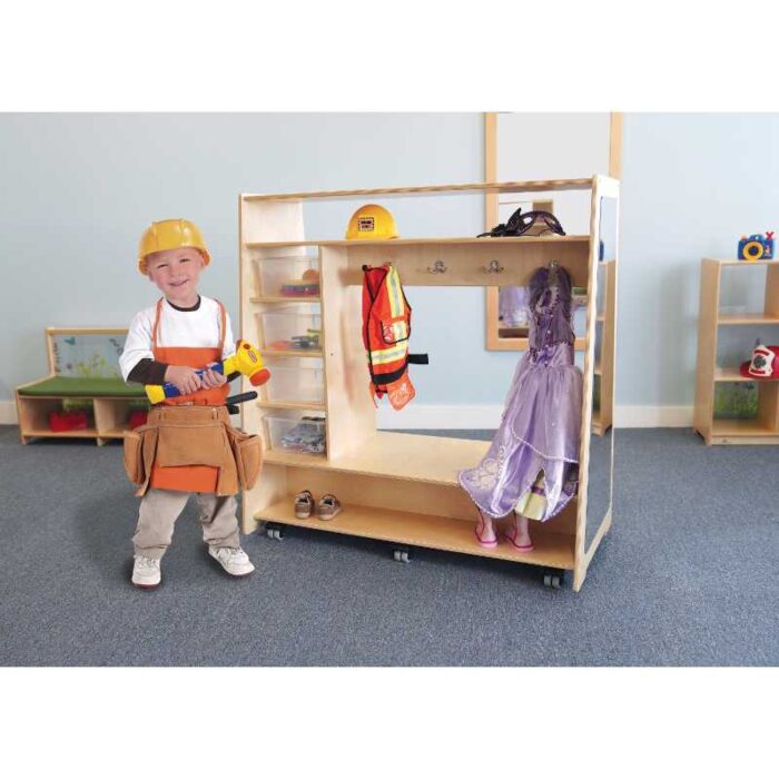 Mobile Dress-Up Center With Trays and Mirror – ECS